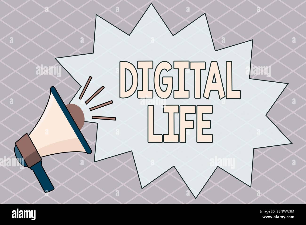 Conceptual hand writing showing Digital Life. Concept meaning Living in ...
