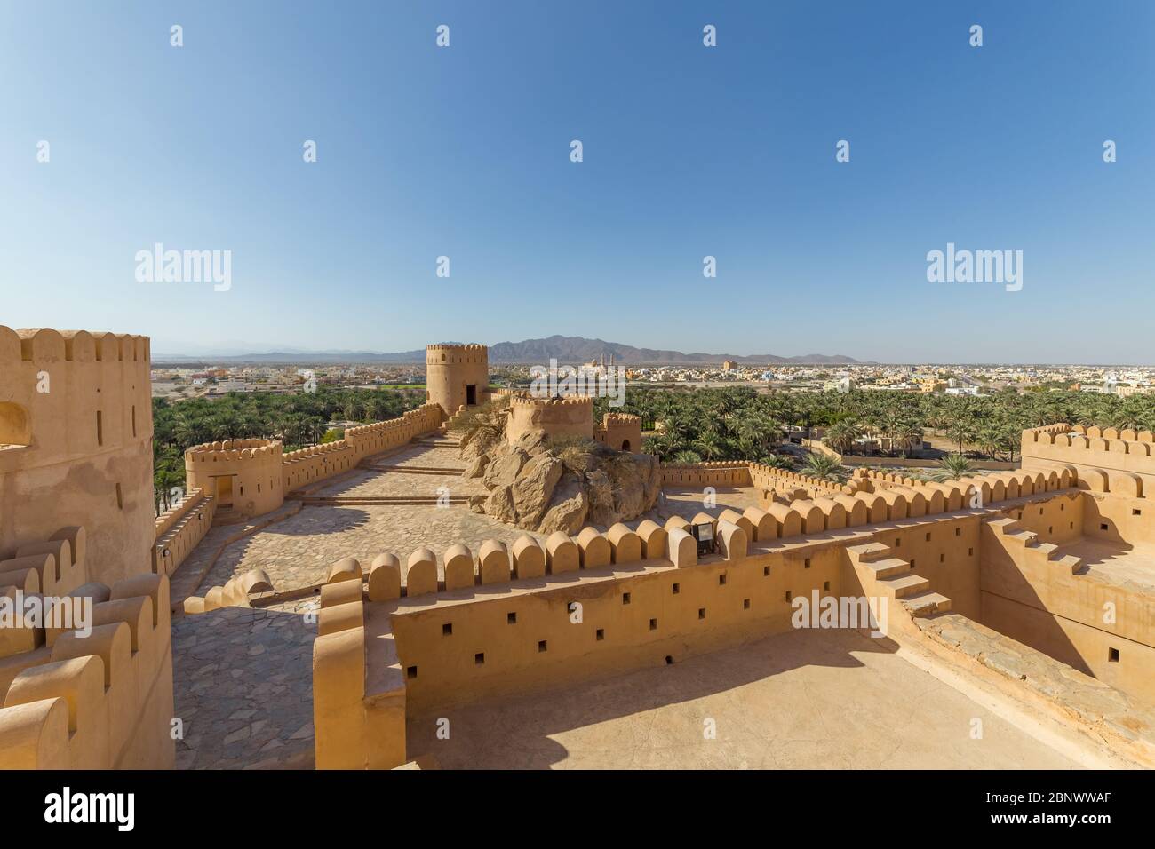 NAKHAL, OMAN - NOVEMBER 29, 2017: view of Nakhal Fort, in Nakhal, Oman ...