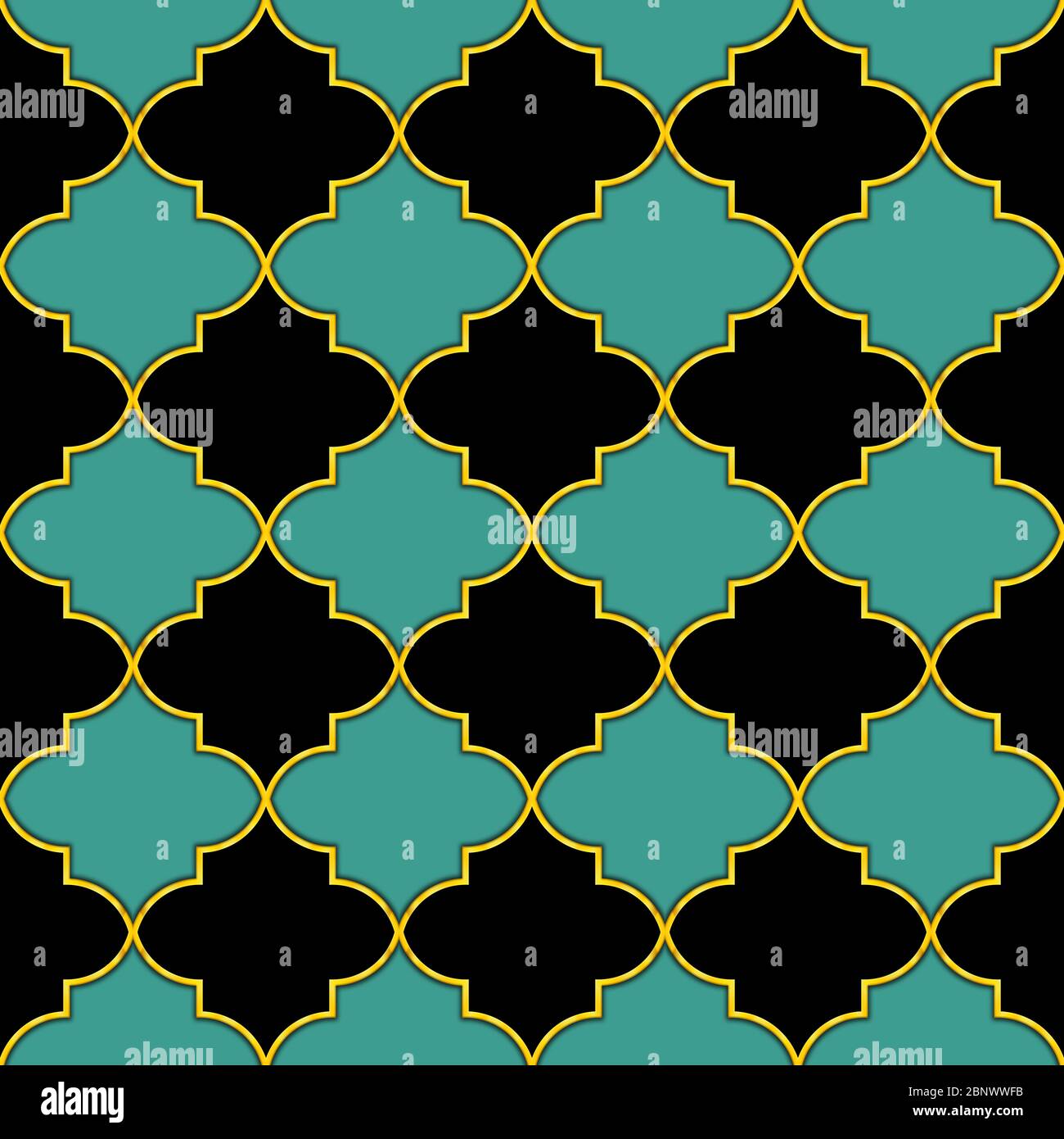 Seamless Luxury Geometric Golden Morrocan Trellis Pattern. Ready for ...