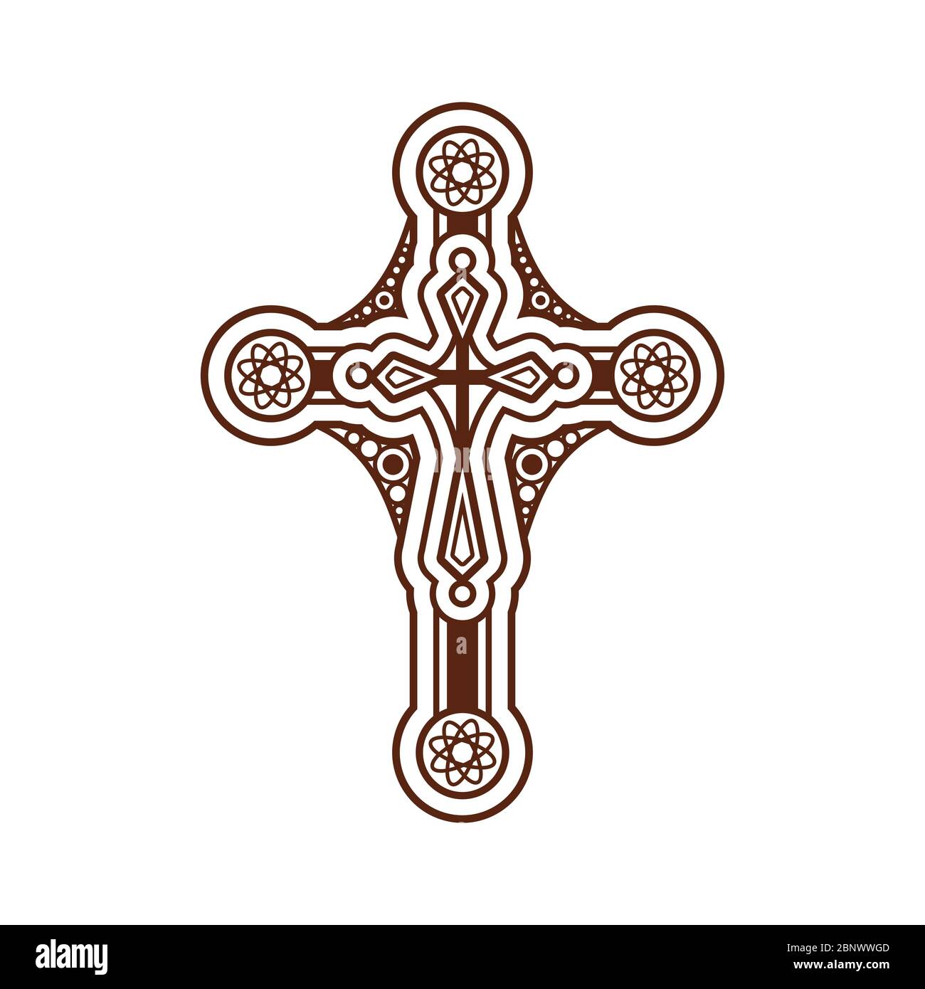 Ornate christian cross vector hi-res stock photography and images - Alamy