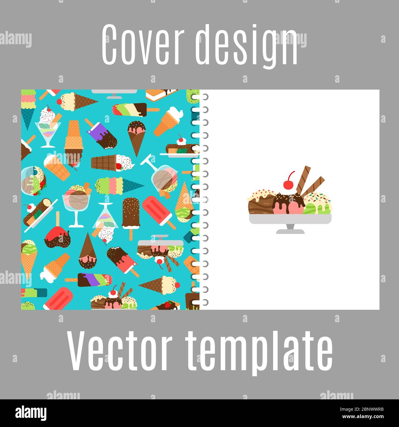 Presentation background ice cream Stock Vector Images - Alamy