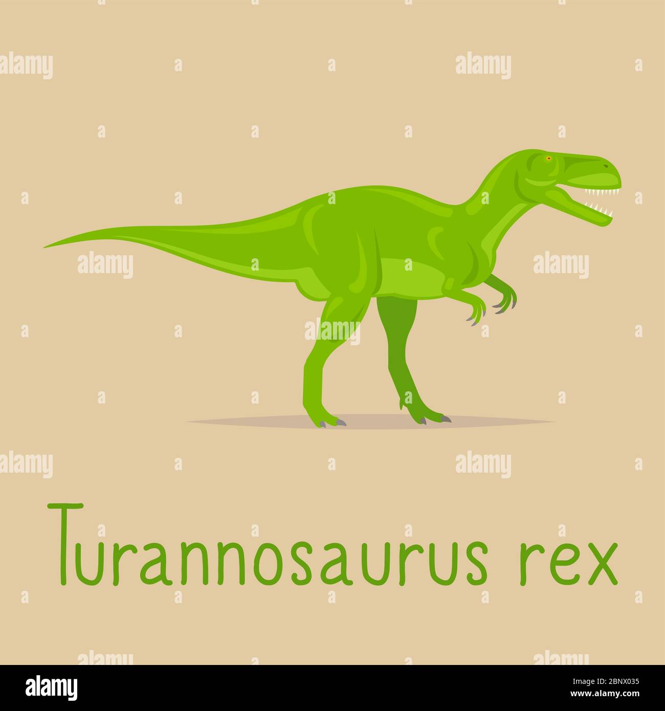 Turannosaurus rex dinosaur colorful card for kids playing. Vcetor ...