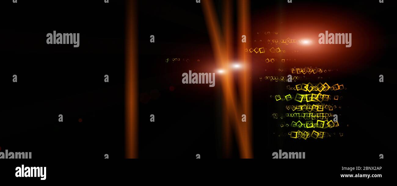 Futuristic square panorama background design illustration with light ...