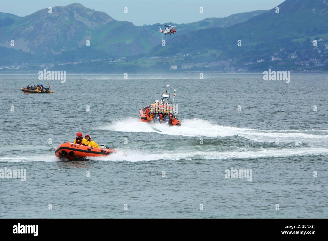 The Atlantic 85 class lifeboat joins HM Coastguard helicopter on ...