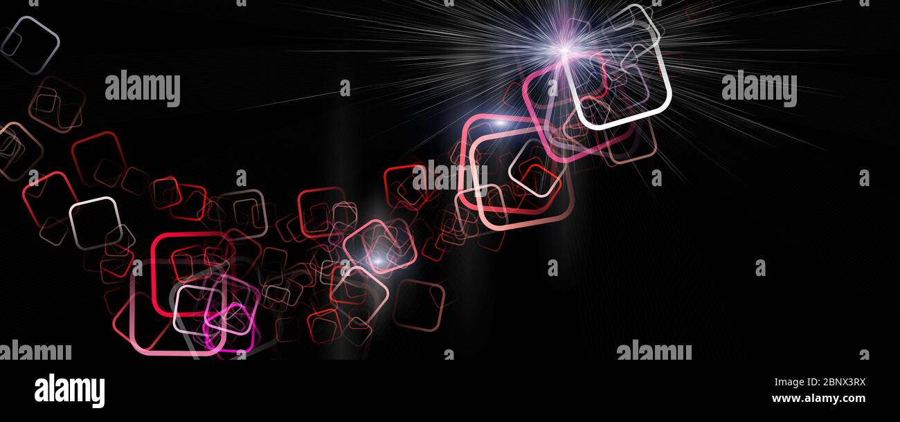 Futuristic square panorama background design illustration with light ...