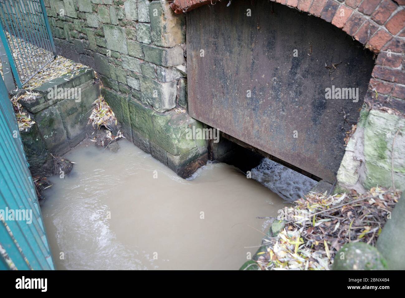 The aftermath of the 7th November, 2019, Floods in Worksop Stock Photo ...