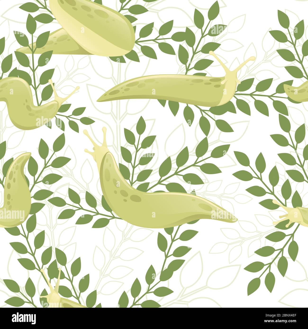 Leech on leaf Stock Vector Images - Alamy