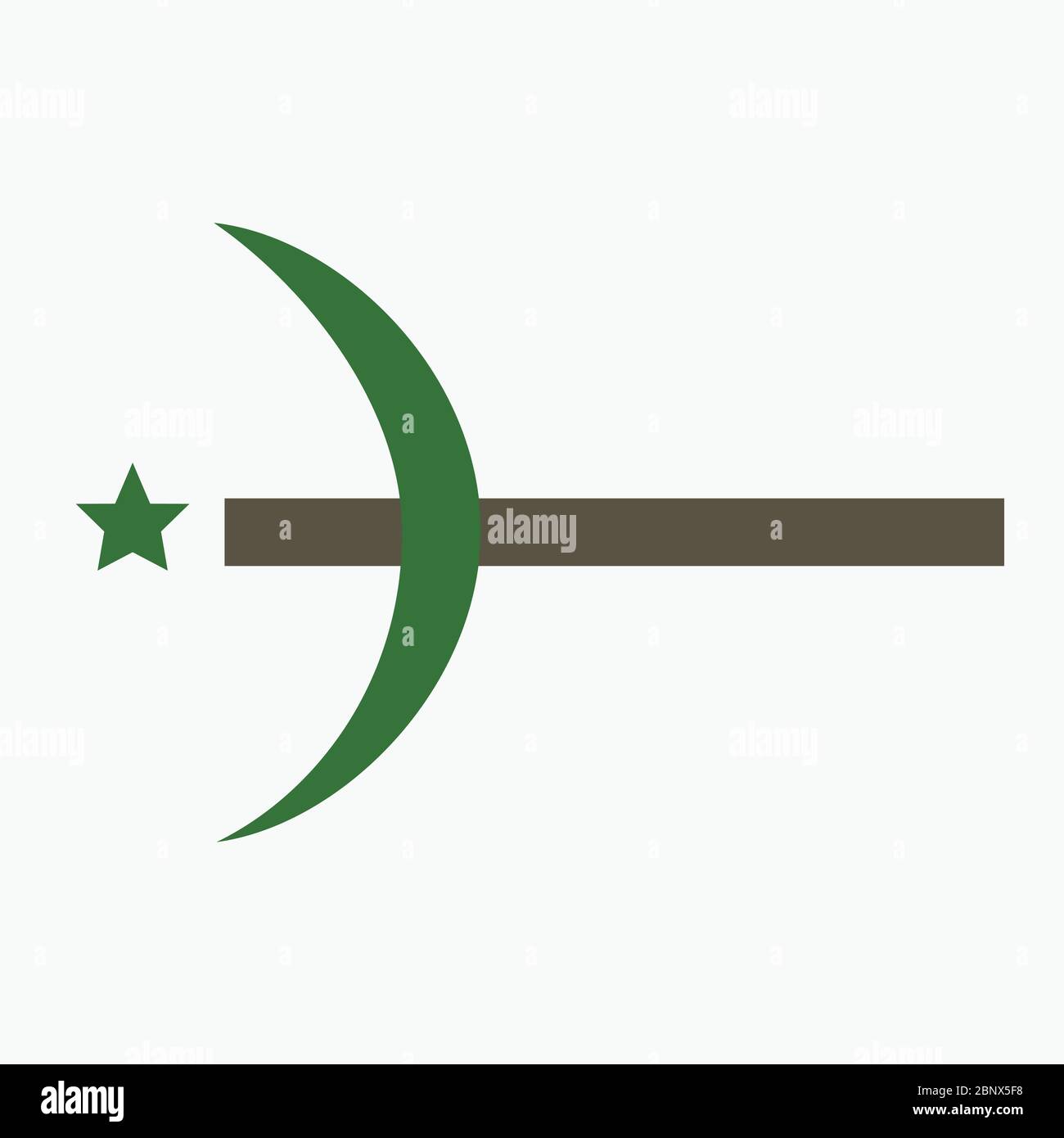 Combination of Crescent with Cross religious symbols. Harmony of two ...