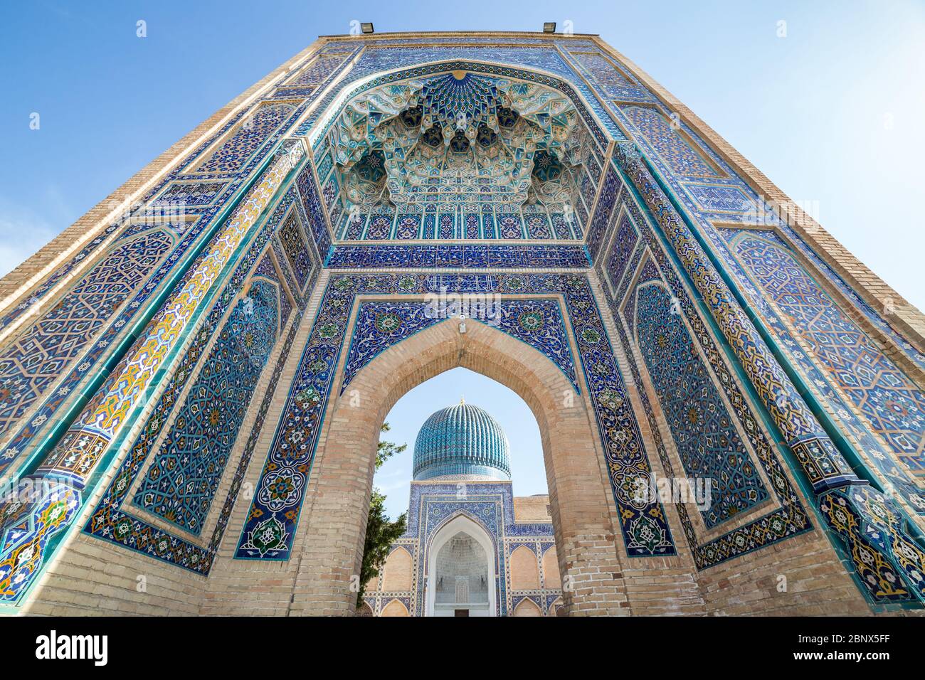 Gur-E Amir Mausoleum, the tomb of the Asian conqueror Tamerlane or ...
