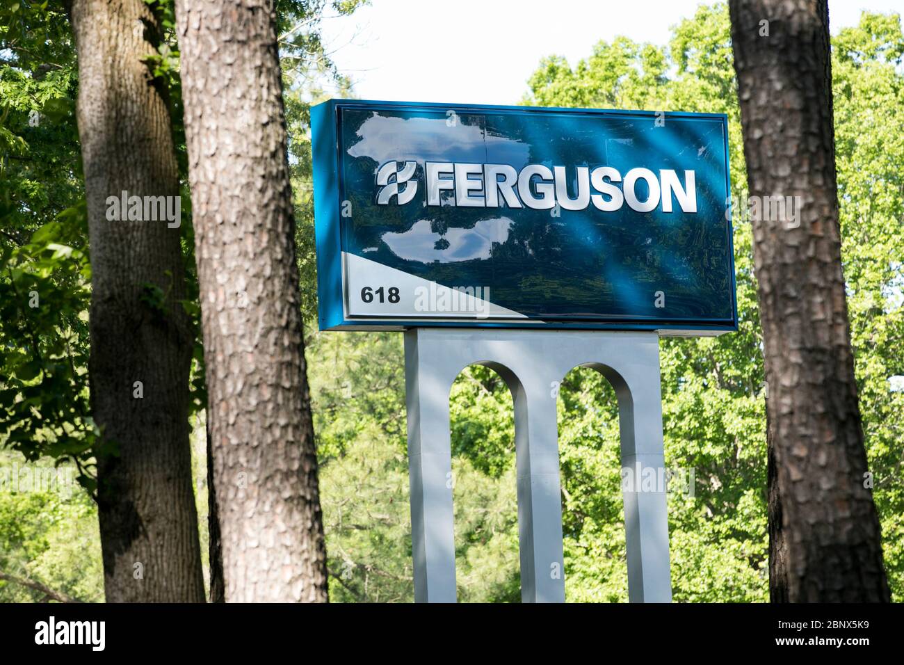 A logo sign outside of the headquarters of Ferguson in Newport News ...
