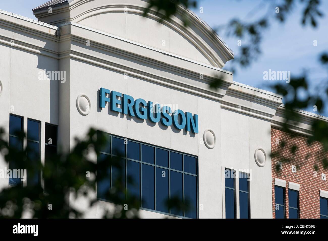 A logo sign outside of the headquarters of Ferguson in Newport News ...