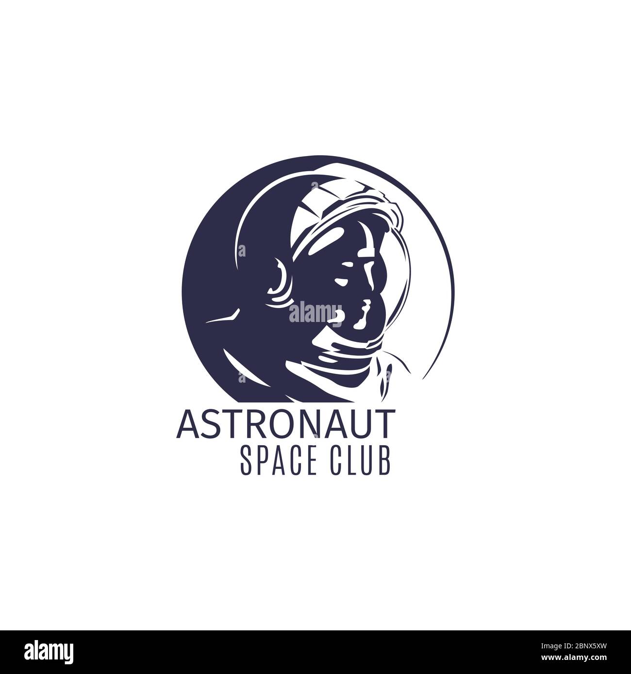 Astronaut space club logo design in retro style with astronaut ...