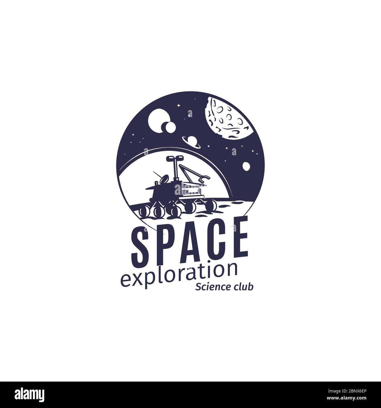 Science club logo in retro style vector illustration Stock Vector Image ...