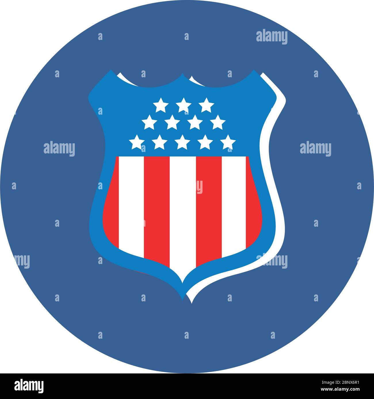 shield with usa flag block style Stock Vector Image & Art - Alamy