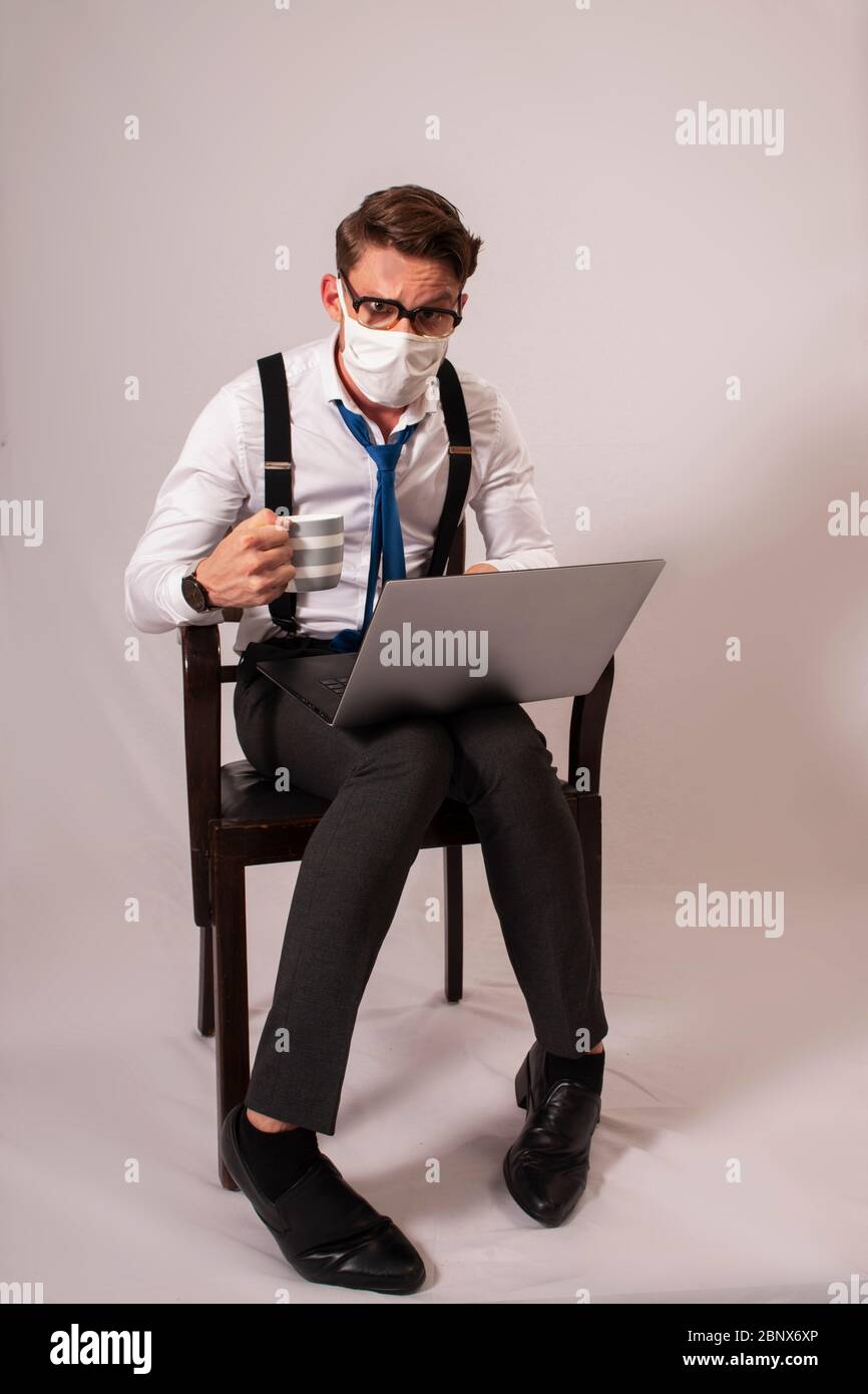modern nerdy man with glasses Stock Photo - Alamy