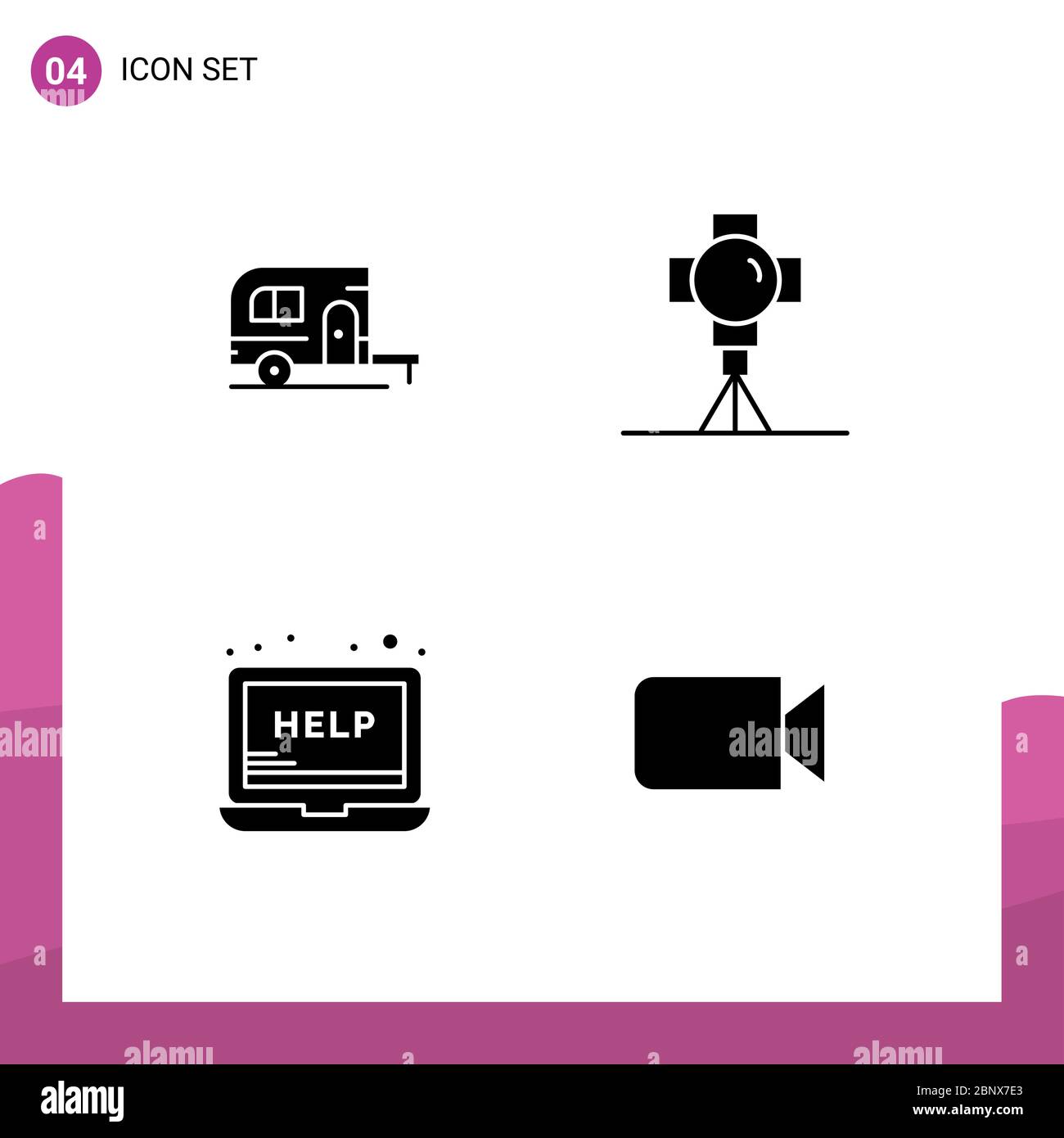 Caravan cinema Stock Vector Images - Alamy
