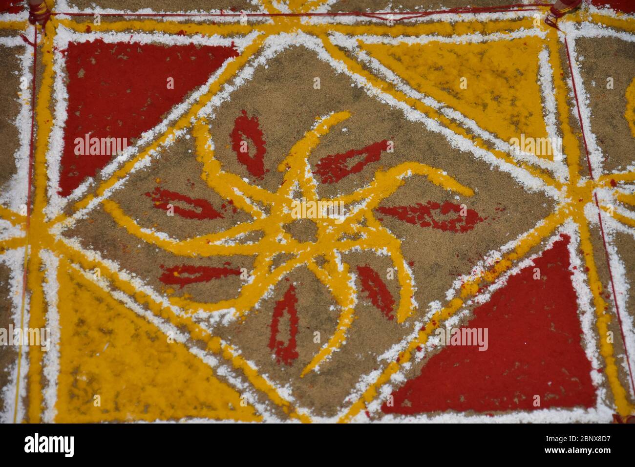 Beautiful rangoli made in hi-res stock photography and images - Alamy