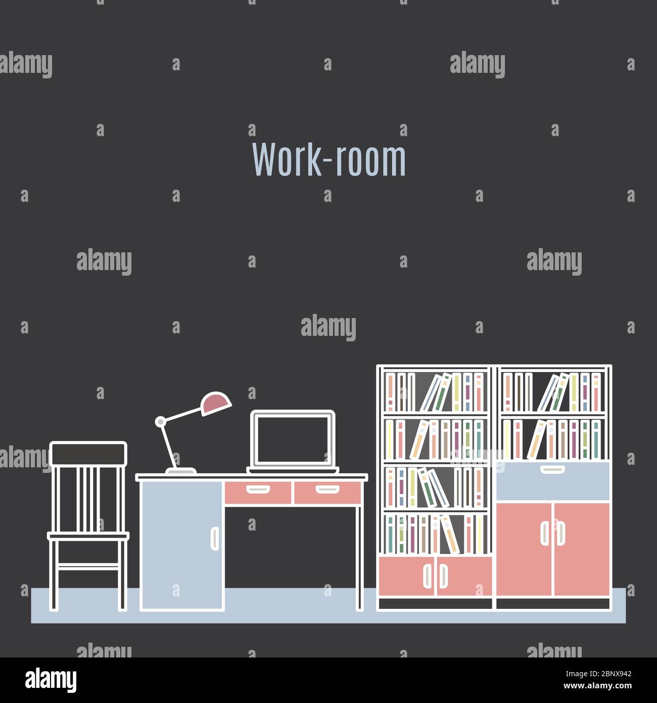 Graphic designer freelance line icon Stock Vector Images - Alamy