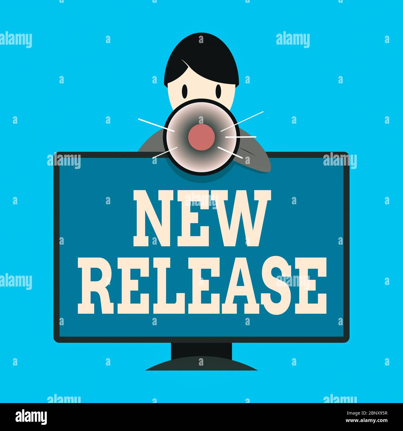 Word writing text New Release. Business photo showcasing announcing ...