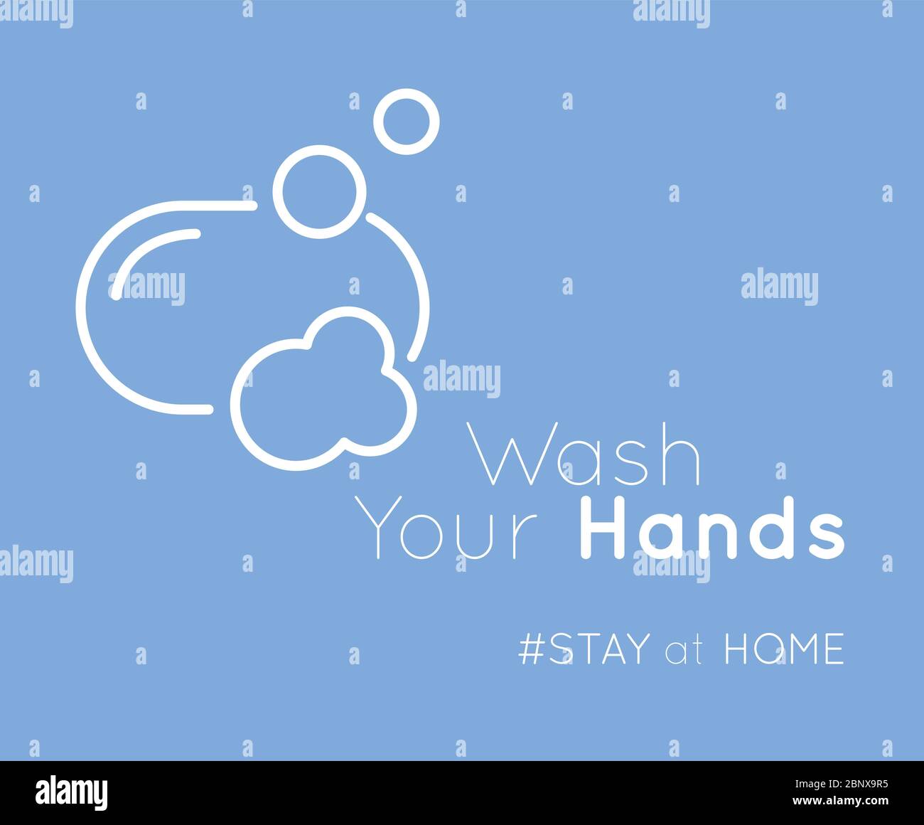 wash hands message for covid19 Stock Vector Image & Art - Alamy