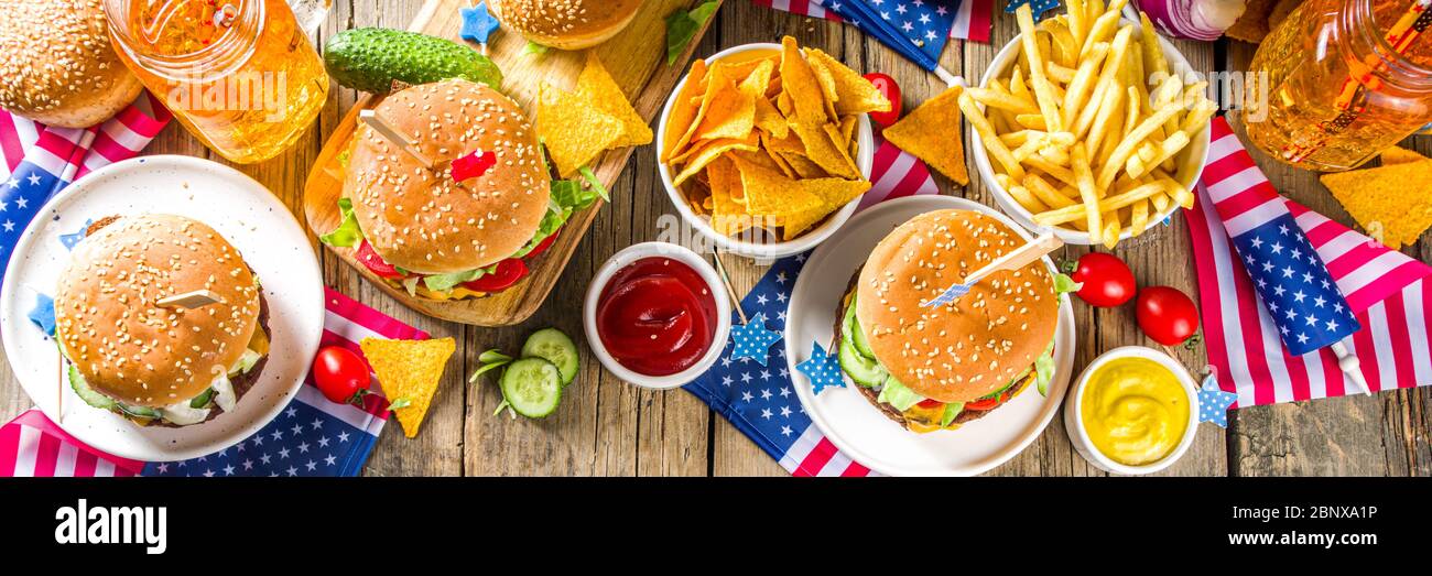 Celebrating Independence Day, July 4. Traditional American Memorial Day ...