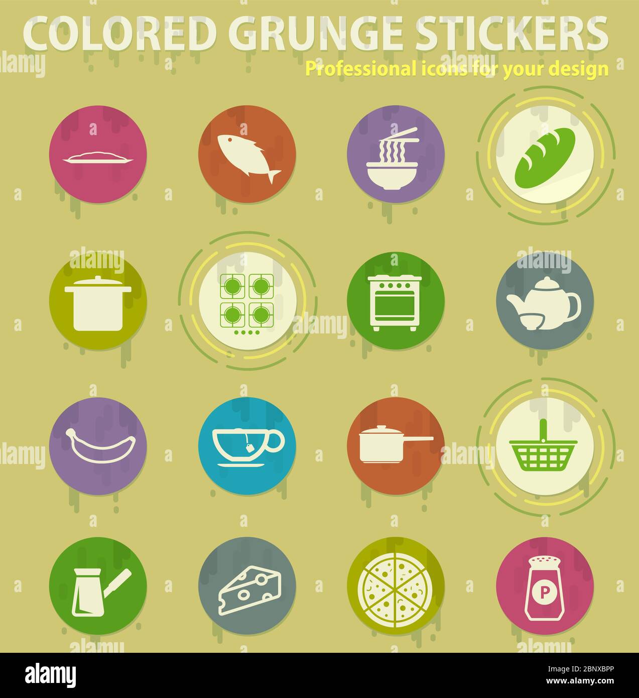 Food and kitchen simply icons Stock Vector Image & Art - Alamy