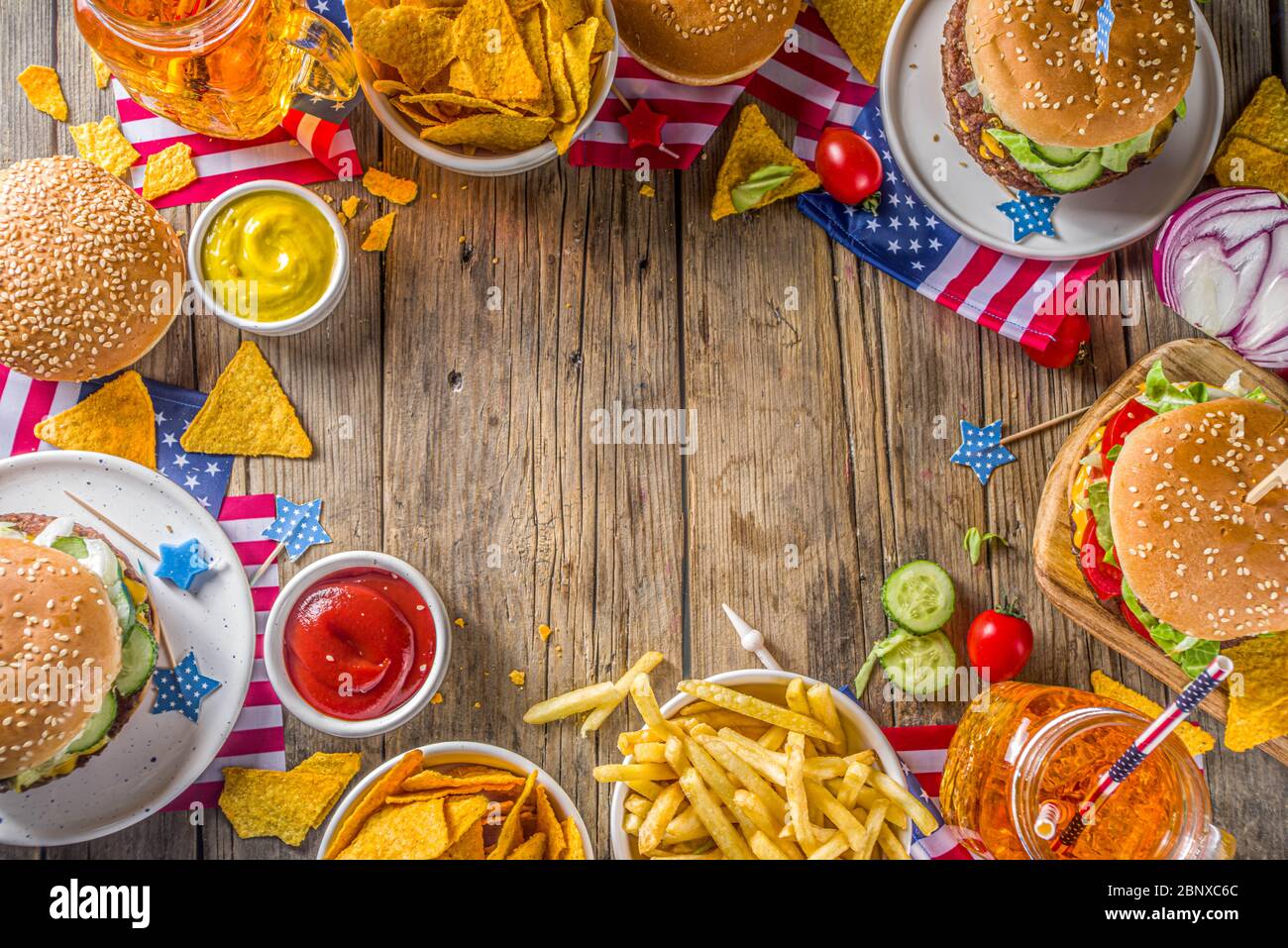 Celebrating Independence Day, July 4. Traditional American Memorial Day ...