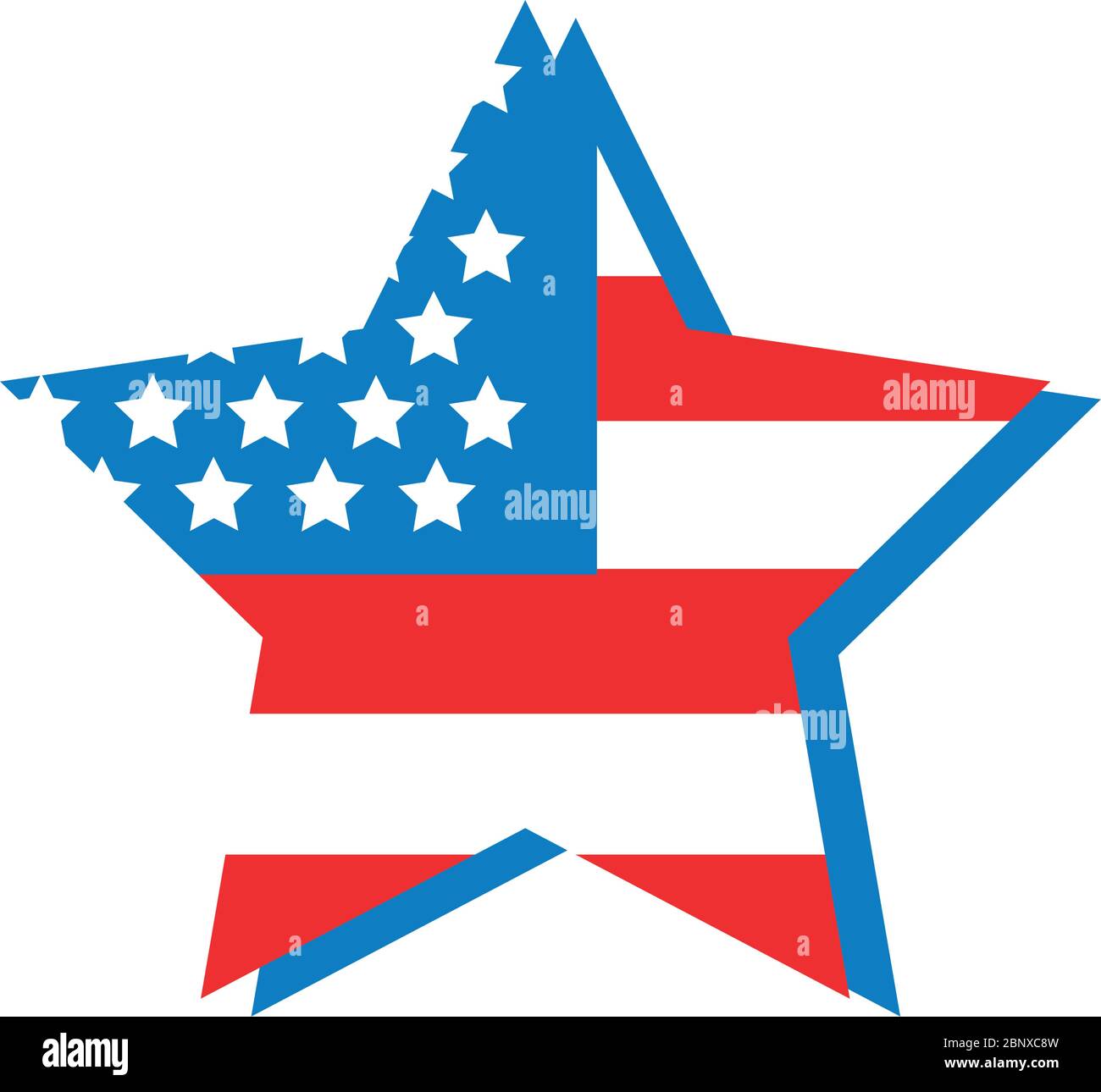 usa flag in star flat style icon Stock Vector Image & Art - Alamy