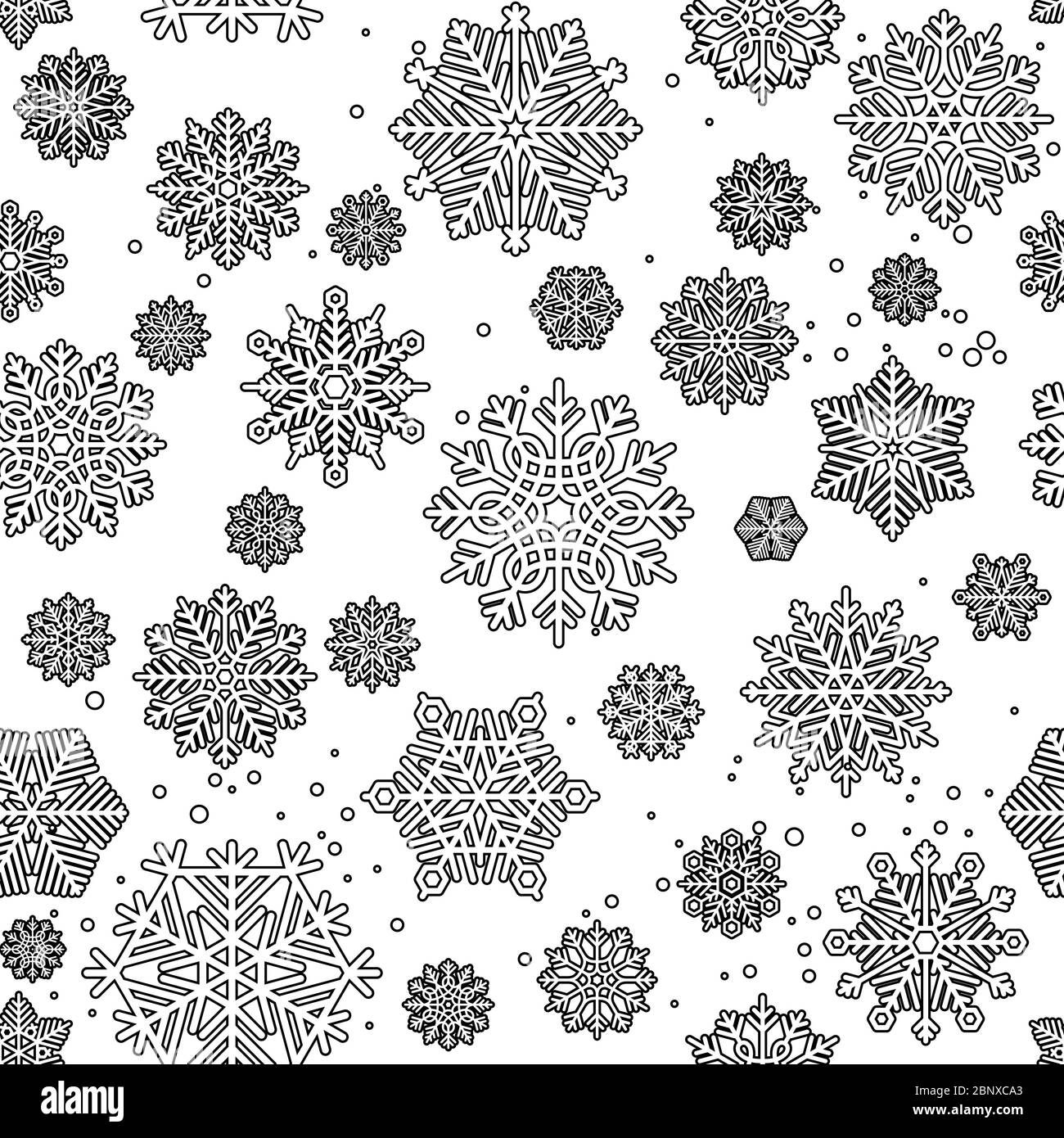 Black mono color seamless pattern for coloring pages design with ...