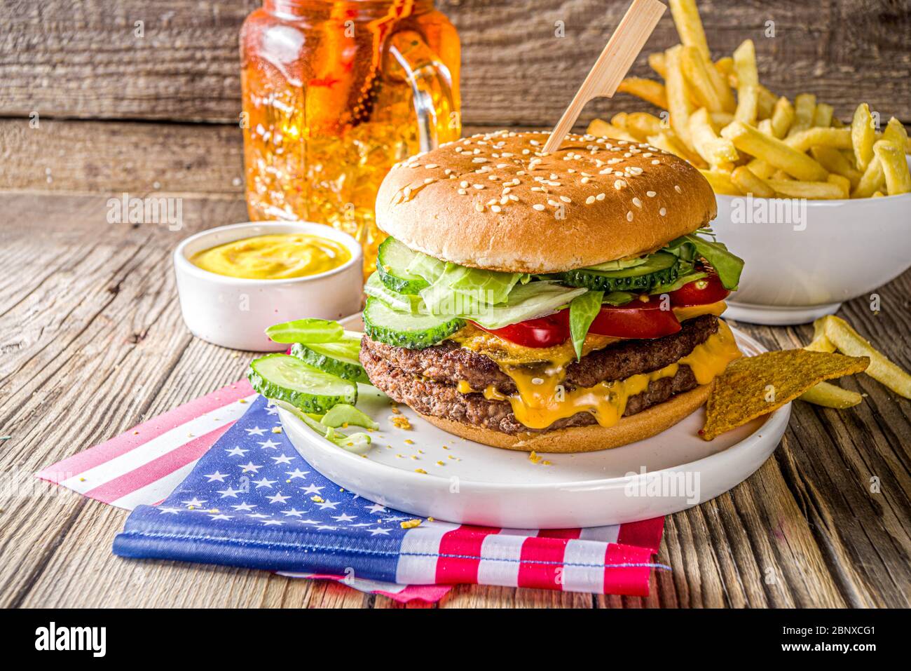 Celebrating Independence Day, July 4. Traditional American Memorial Day ...