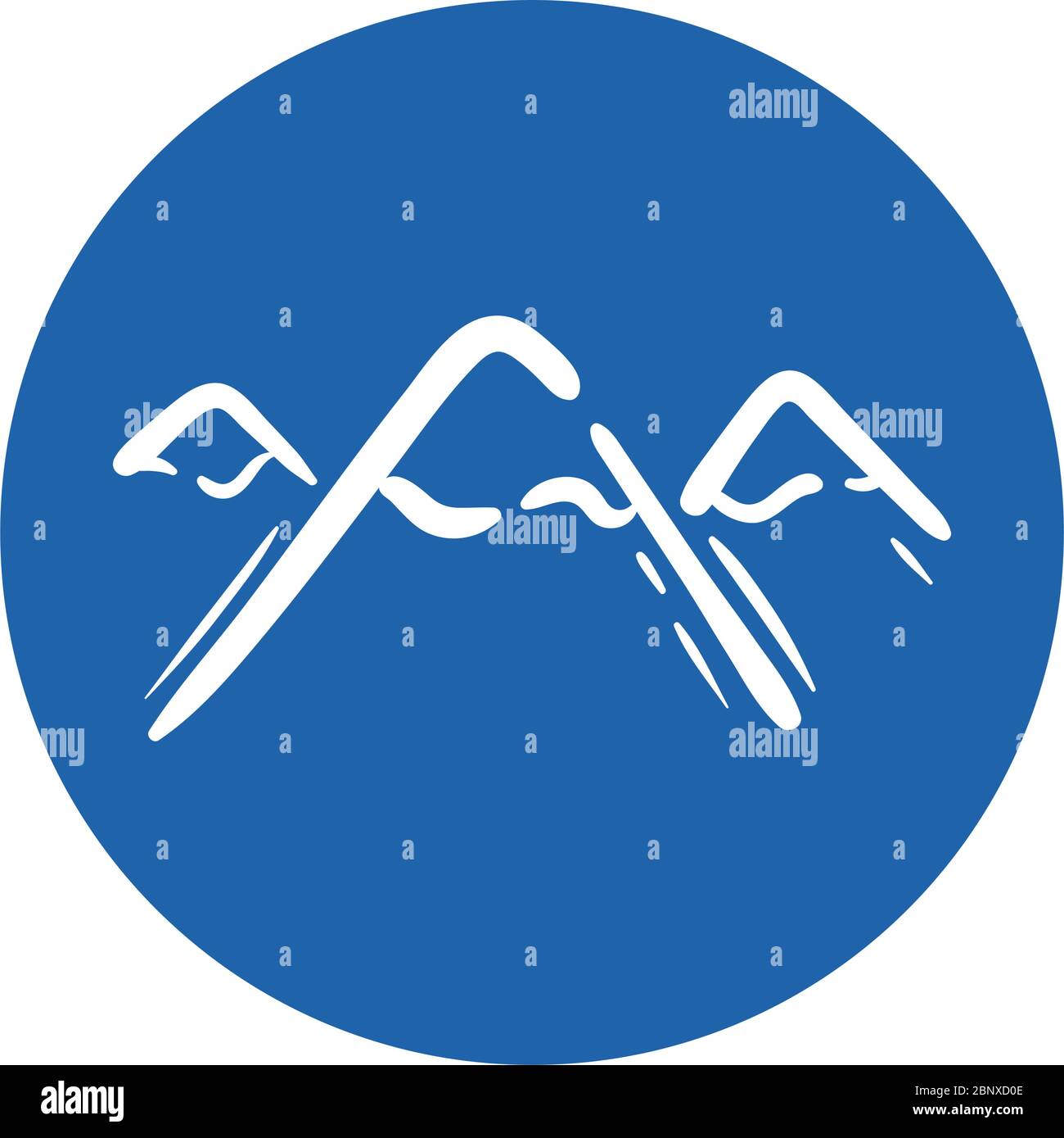 mountains with snow block style icon Stock Vector Image & Art - Alamy