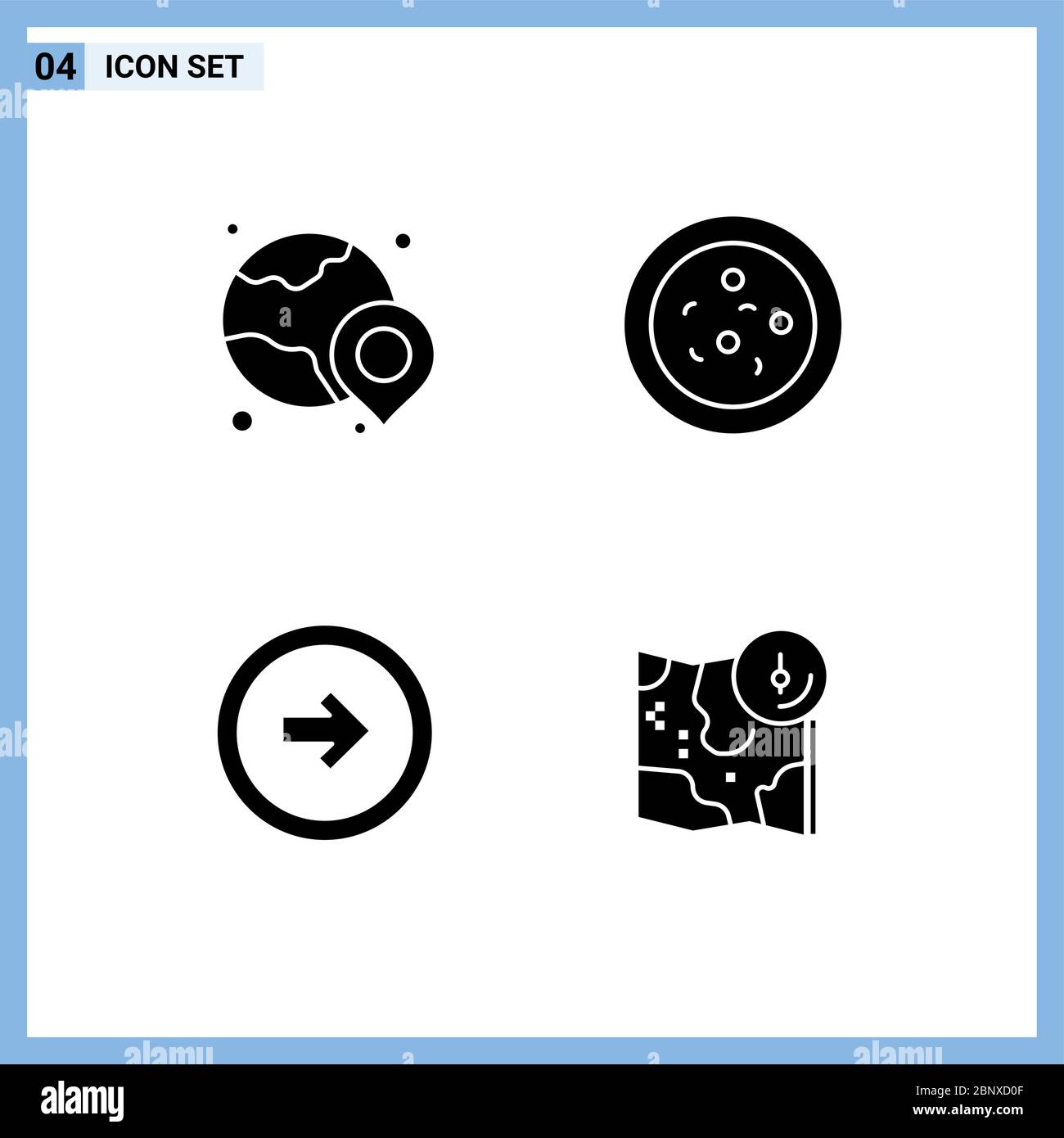 Pack of 4 Modern Solid Glyphs Signs and Symbols for Web Print Media ...