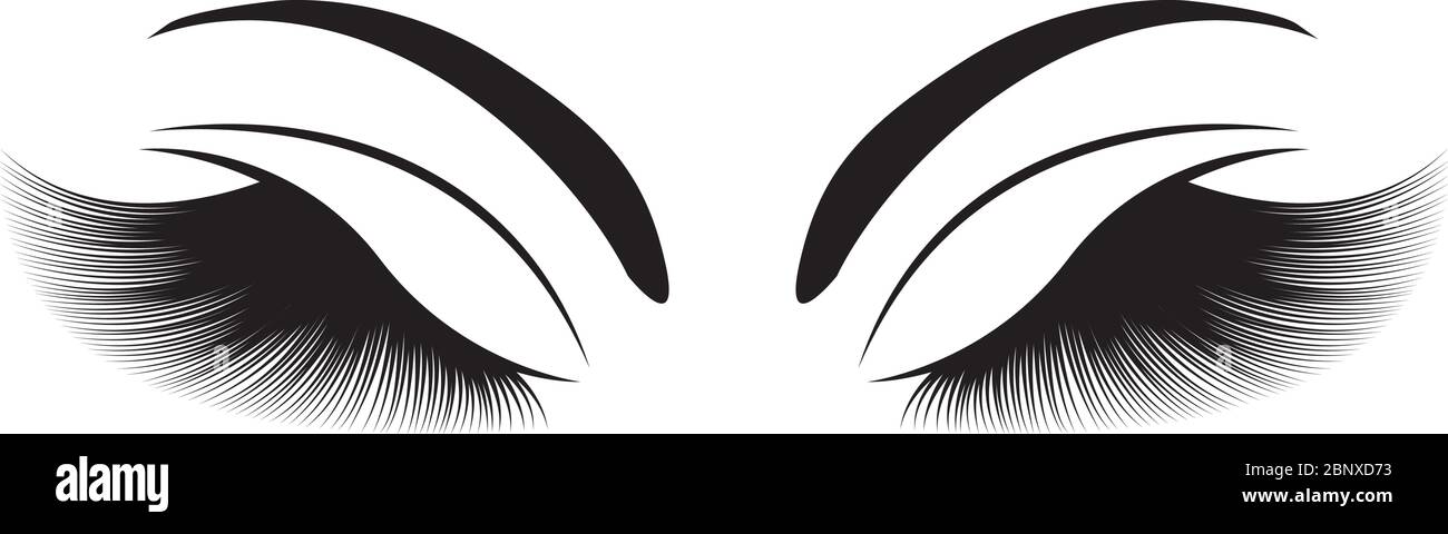 Closed eyes vector outline Stock Vector Image & Art - Alamy