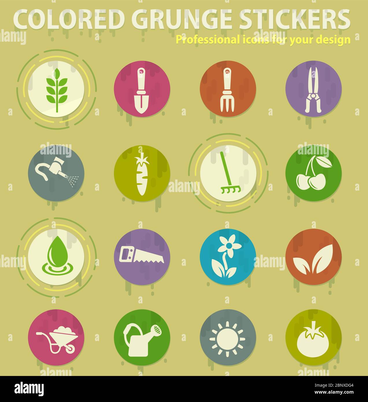 gardening icon set Stock Vector Image & Art - Alamy