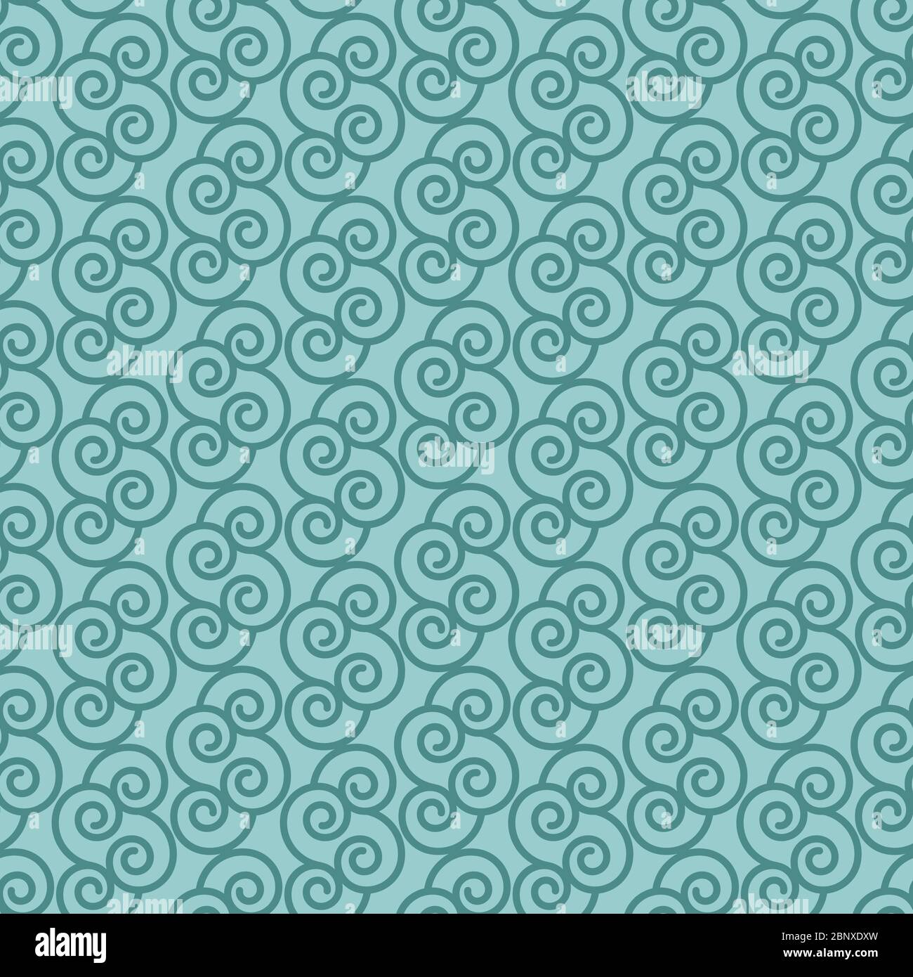 Blue decorative pattern with linear swirls. Vector illustration Stock ...