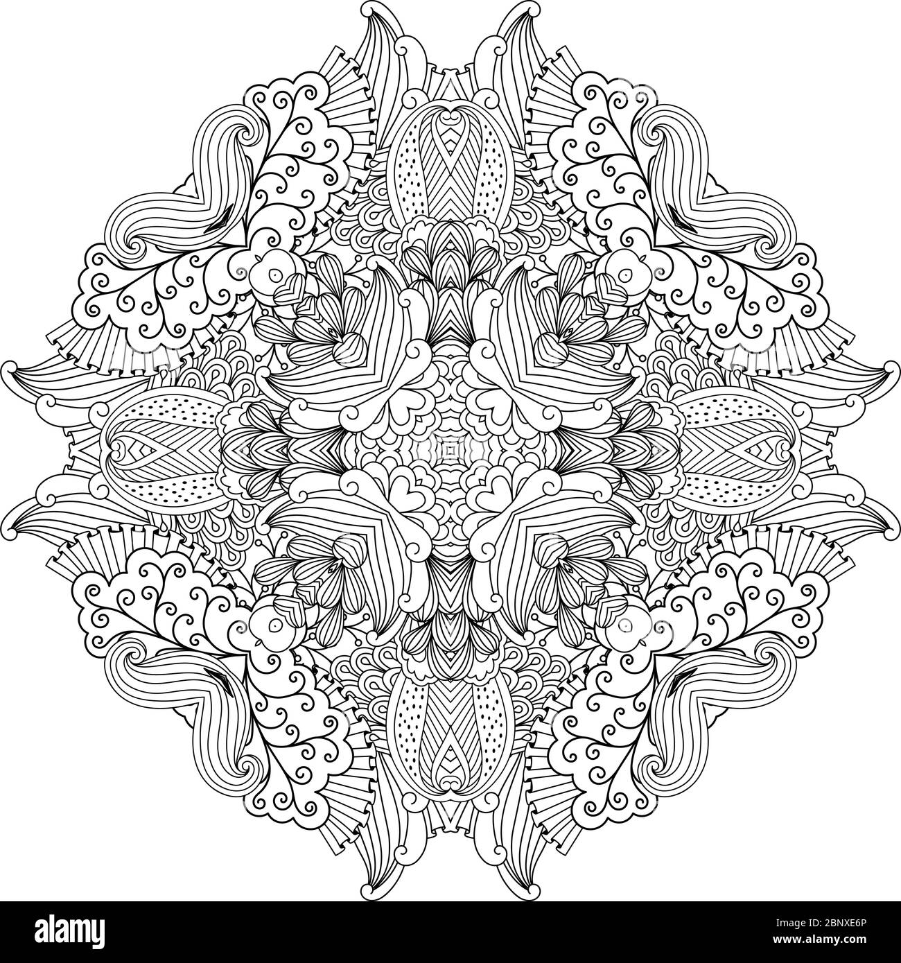Pretty colorless circular design with vines floral patterns and other ...