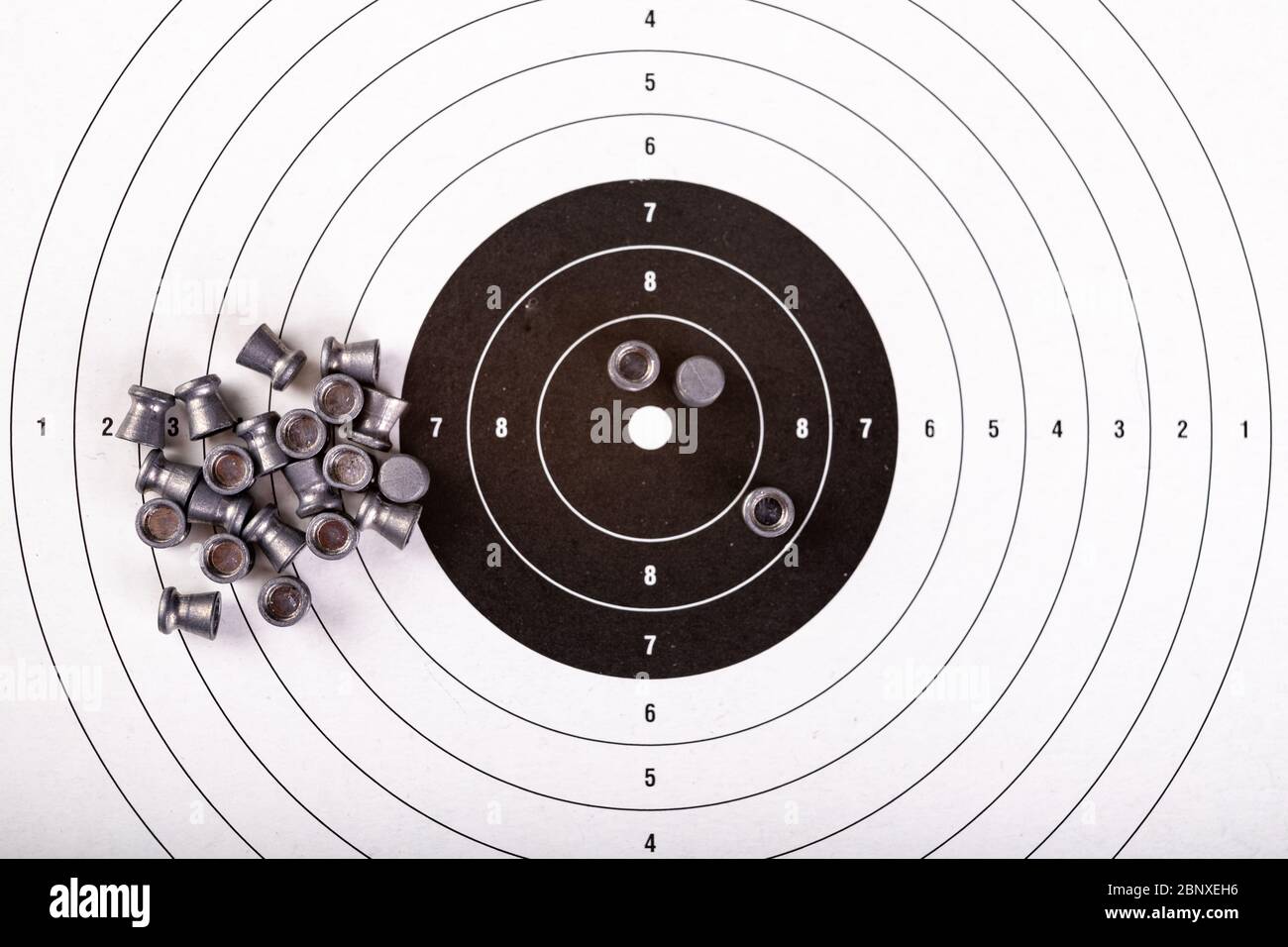 White shooting target and shotgun for pneumatic weapons. Shooting ...