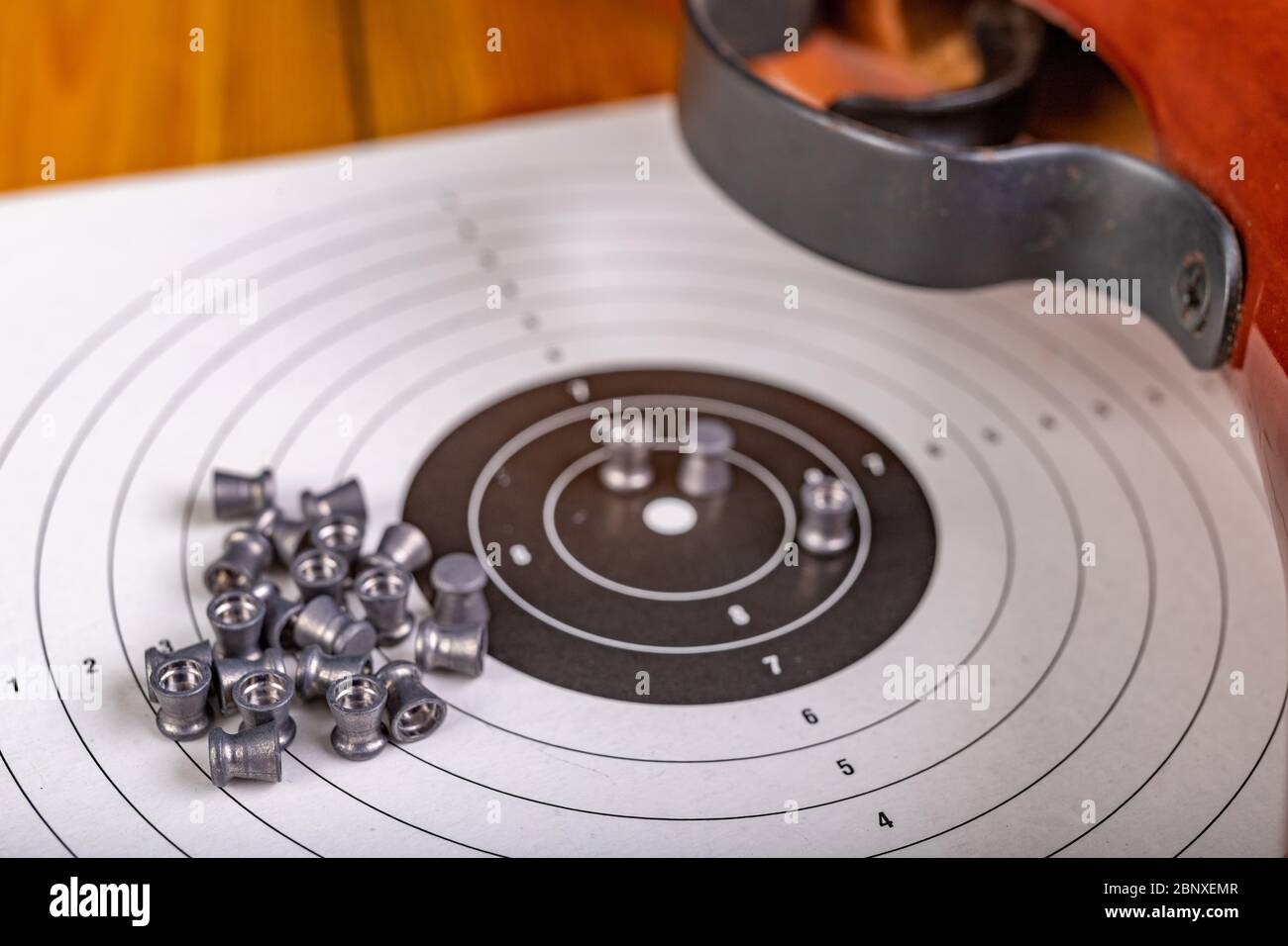 White shooting target and shotgun for pneumatic weapons. Shooting ...