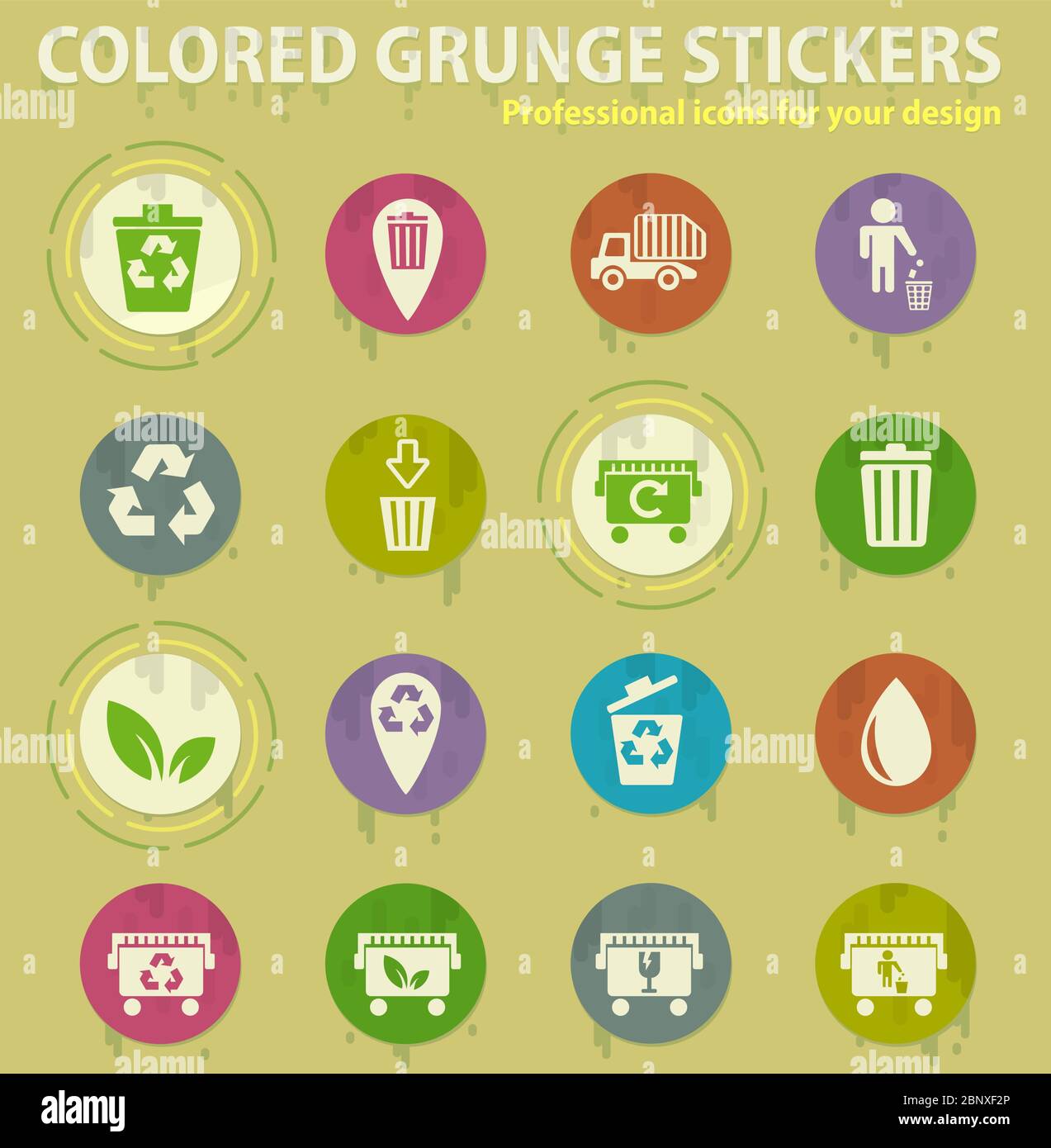 garbage icon set Stock Vector Image & Art - Alamy