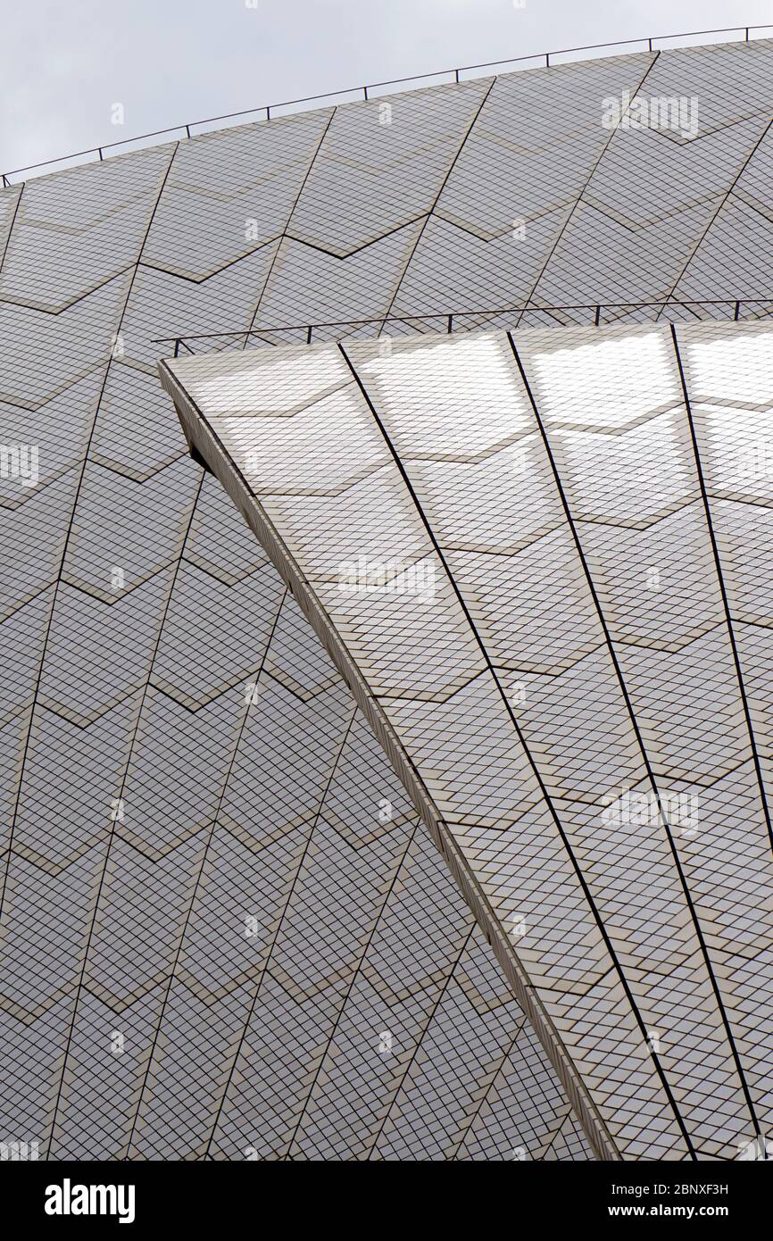 pattern of roof tiles on Sydney opera house, designed by John Utzon in ...