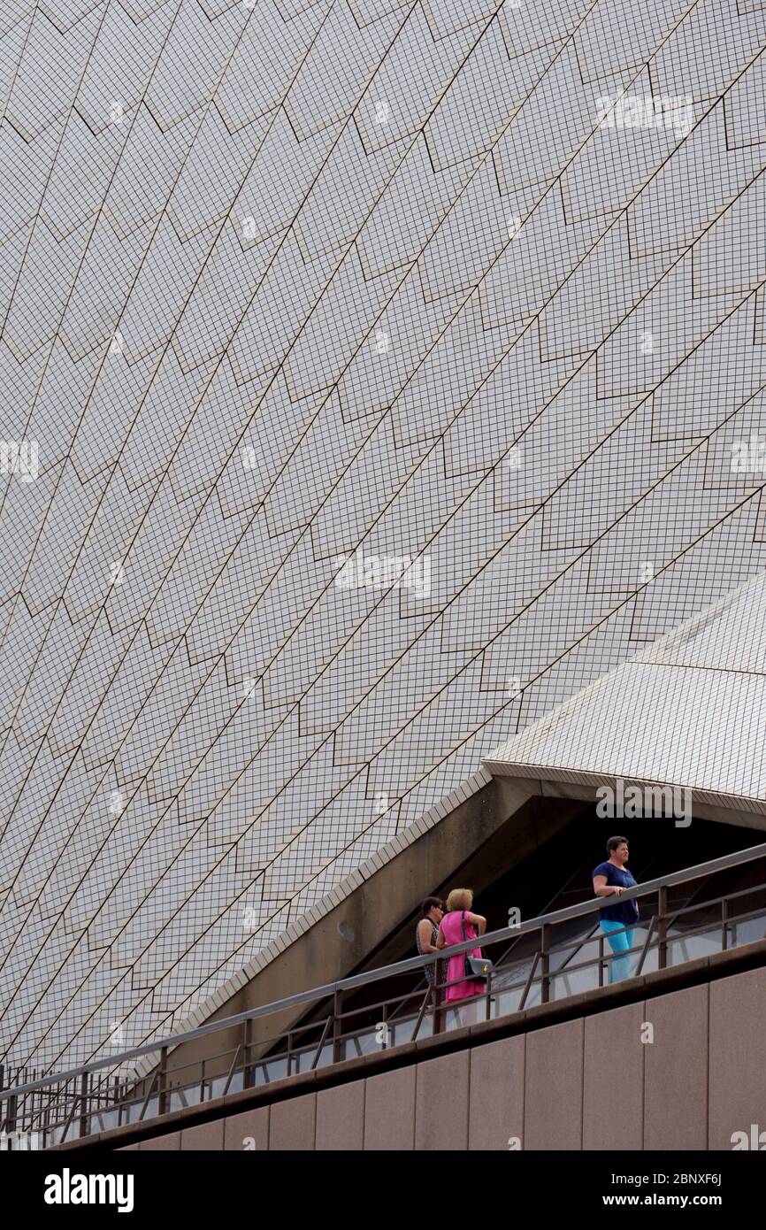 pattern of roof tiles on Sydney opera house, designed by John Utzon in ...