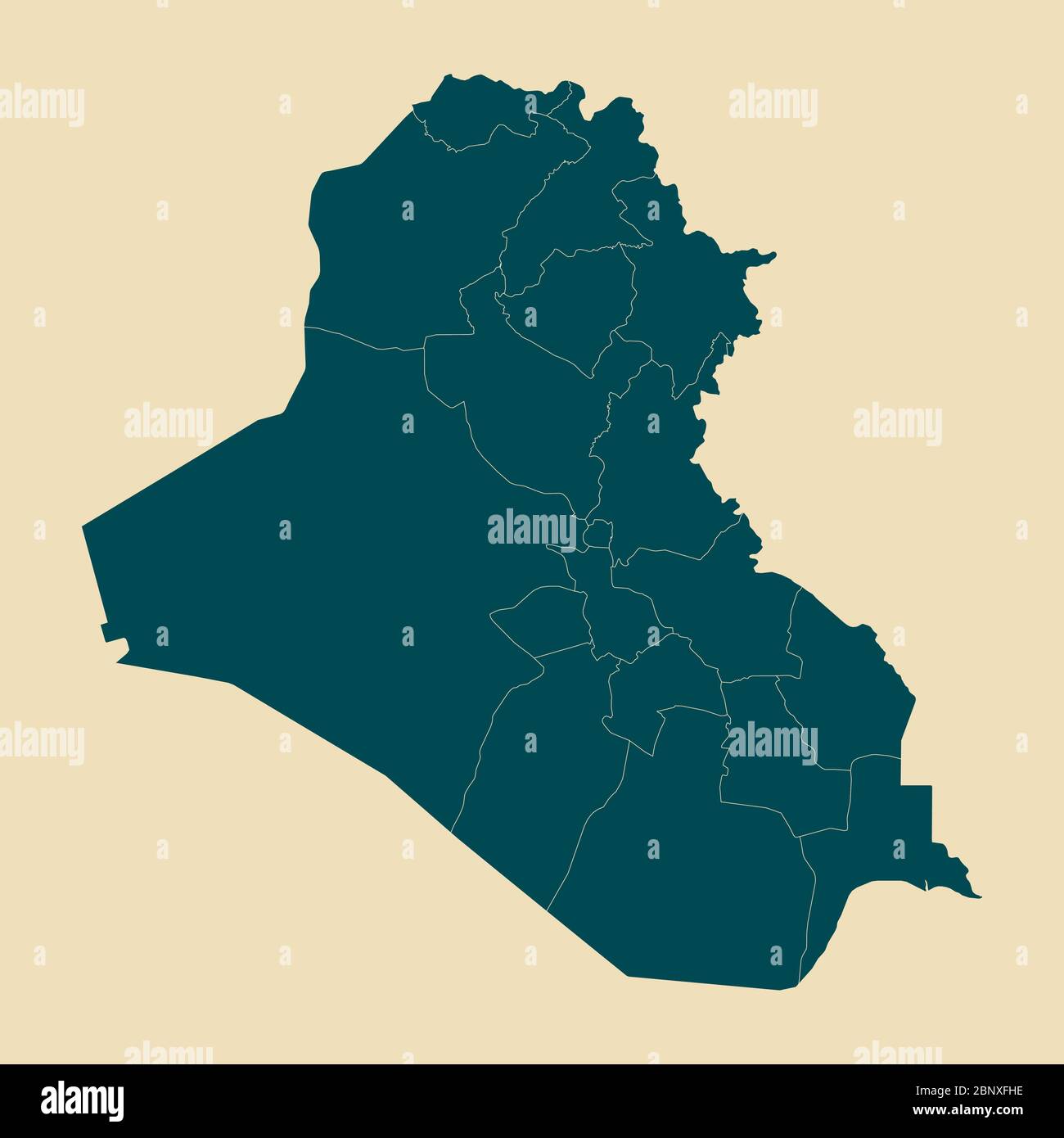 Iraq map with boundaries vector illustration.Dutch white mid night ...