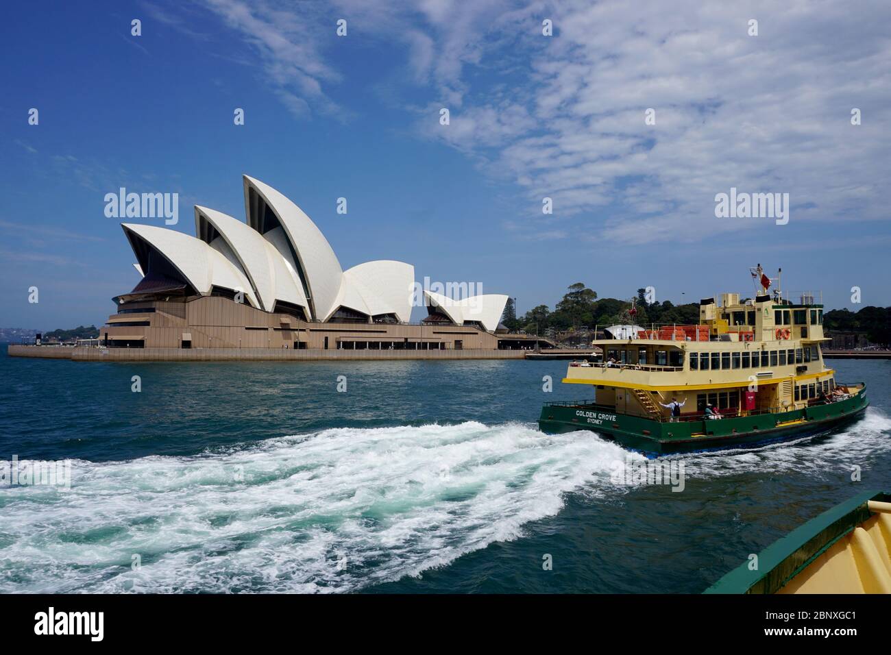 ferry and boats in front of the Sydney Opera House, Sydney Australia ...