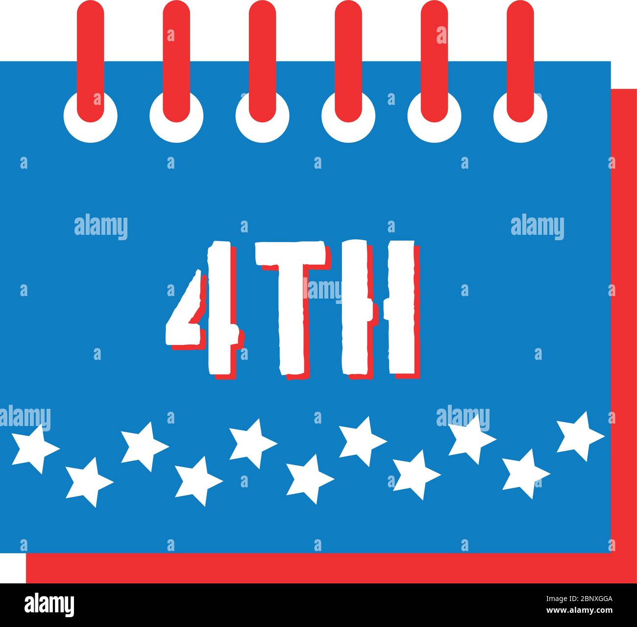 calendar with stars fourth july flat style Stock Vector Image & Art - Alamy