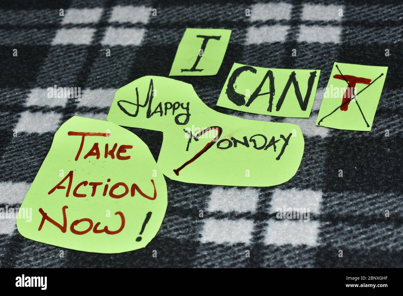 Close up of some positive words for self confidence.Hand written on ...