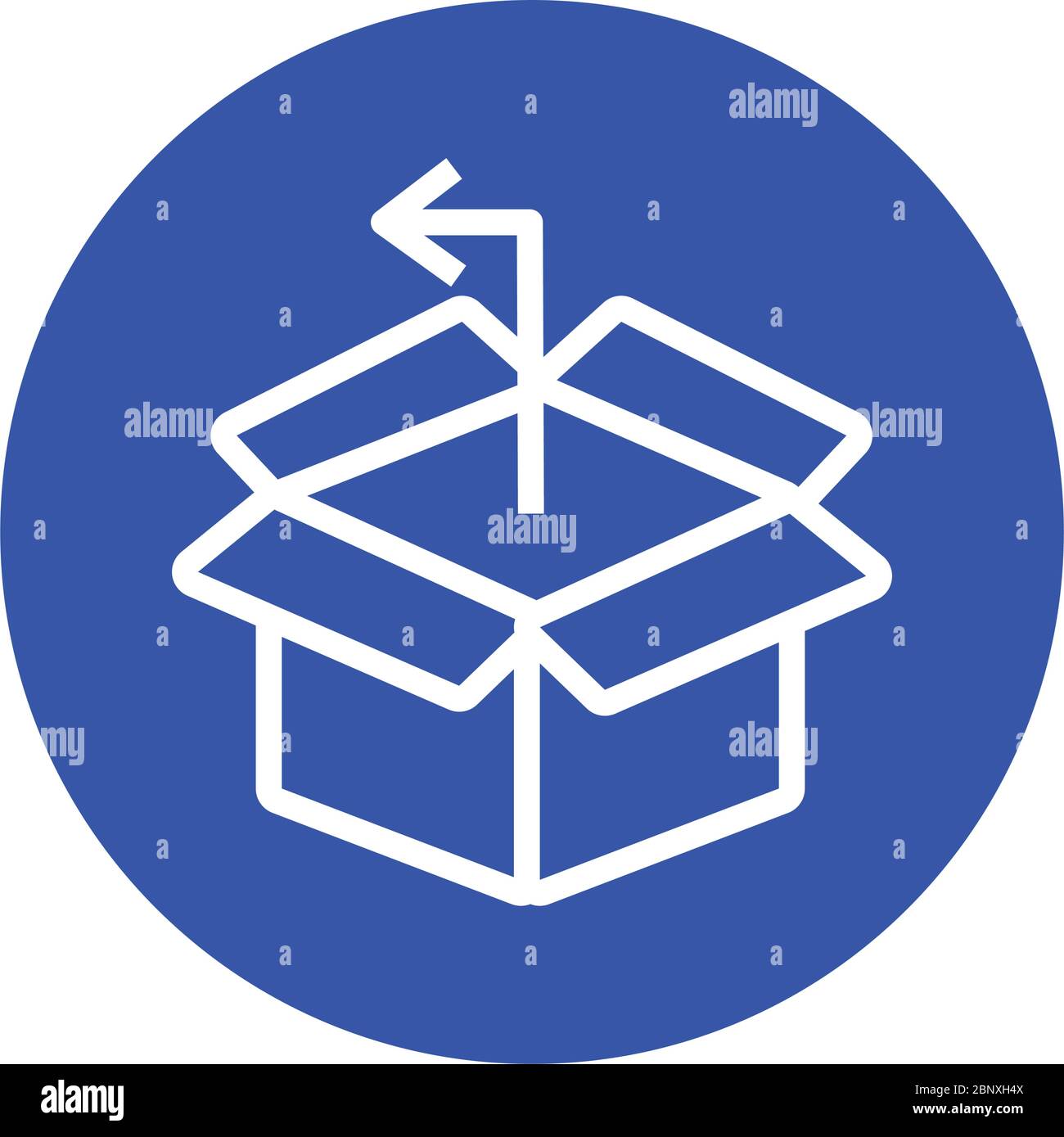 box and arrow delivery service block style Stock Vector Image & Art - Alamy