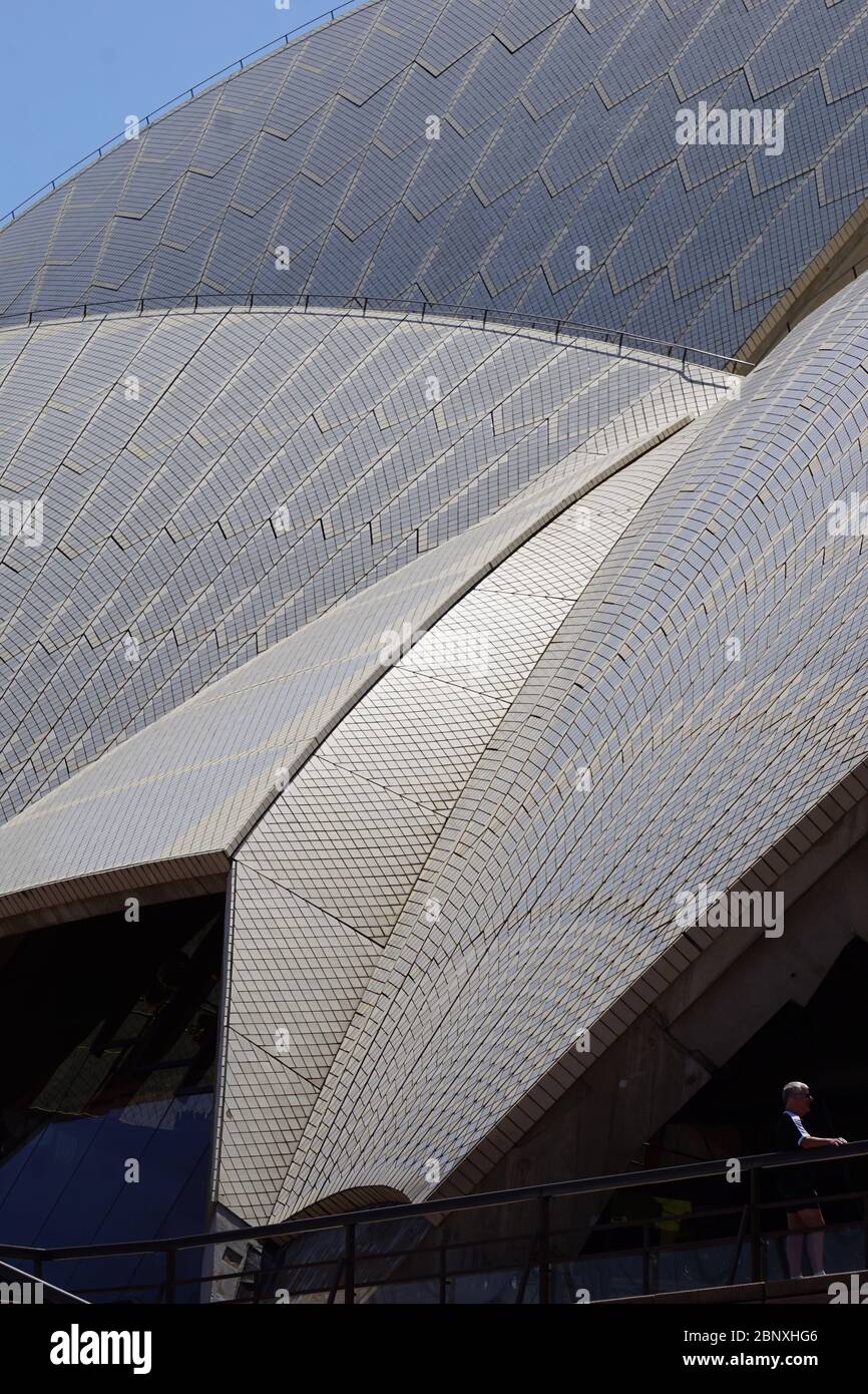 pattern of roof tiles on Sydney opera house, Australia Stock Photo - Alamy
