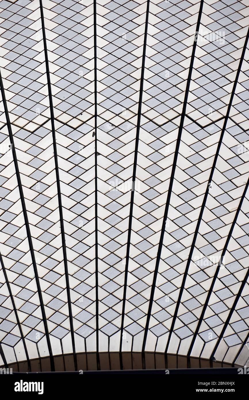 pattern of roof tiles on Sydney opera house, designed by John Utzon in ...