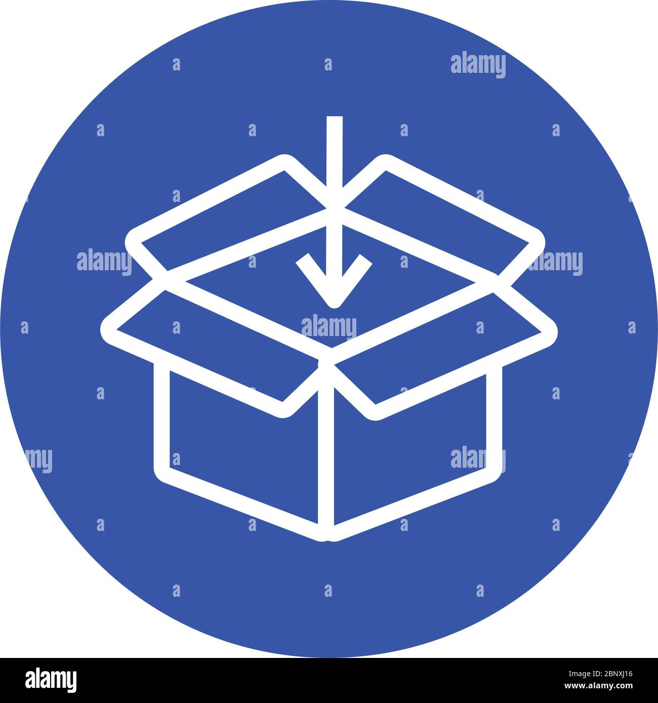 box and arrow delivery service block style Stock Vector Image & Art - Alamy