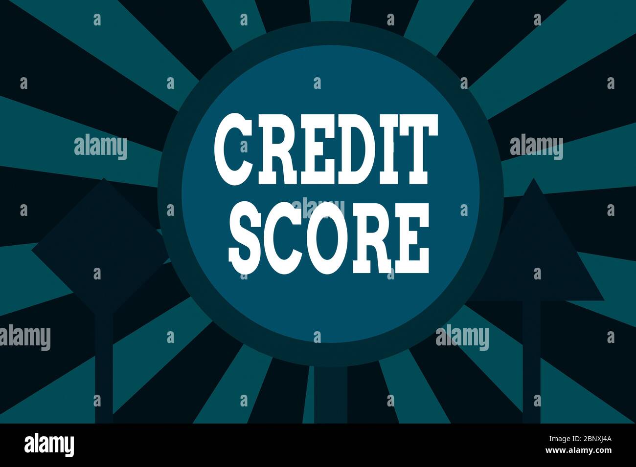 Text sign showing Credit Score. Business photo showcasing Represent the ...